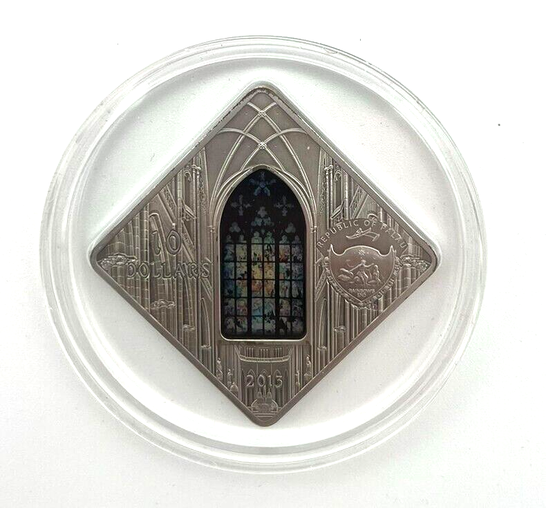 2013 ST. VITUS Prague Cathedral Mucha Holy Windows 50 grams Silver Coin ...