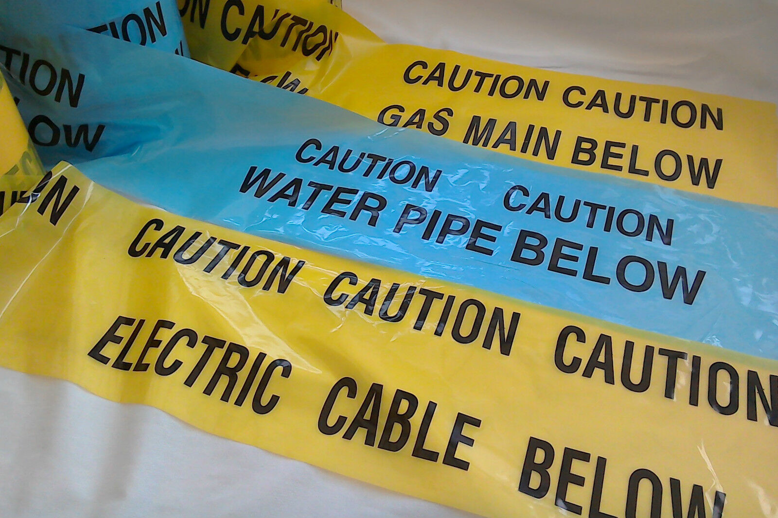 CAUTION Underground WARNING tape Electric Cable Water Pipe Gas Main | eBay