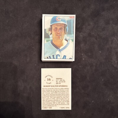 (44) Rob Sperring 1975 SSPC #320 Chicago Cubs Nm- Mint Condition | eBay