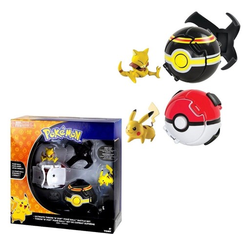 Ultimate Pokemon Throw 'N' Pop Duel Pikachu Pokeball & Cubone Ball ...