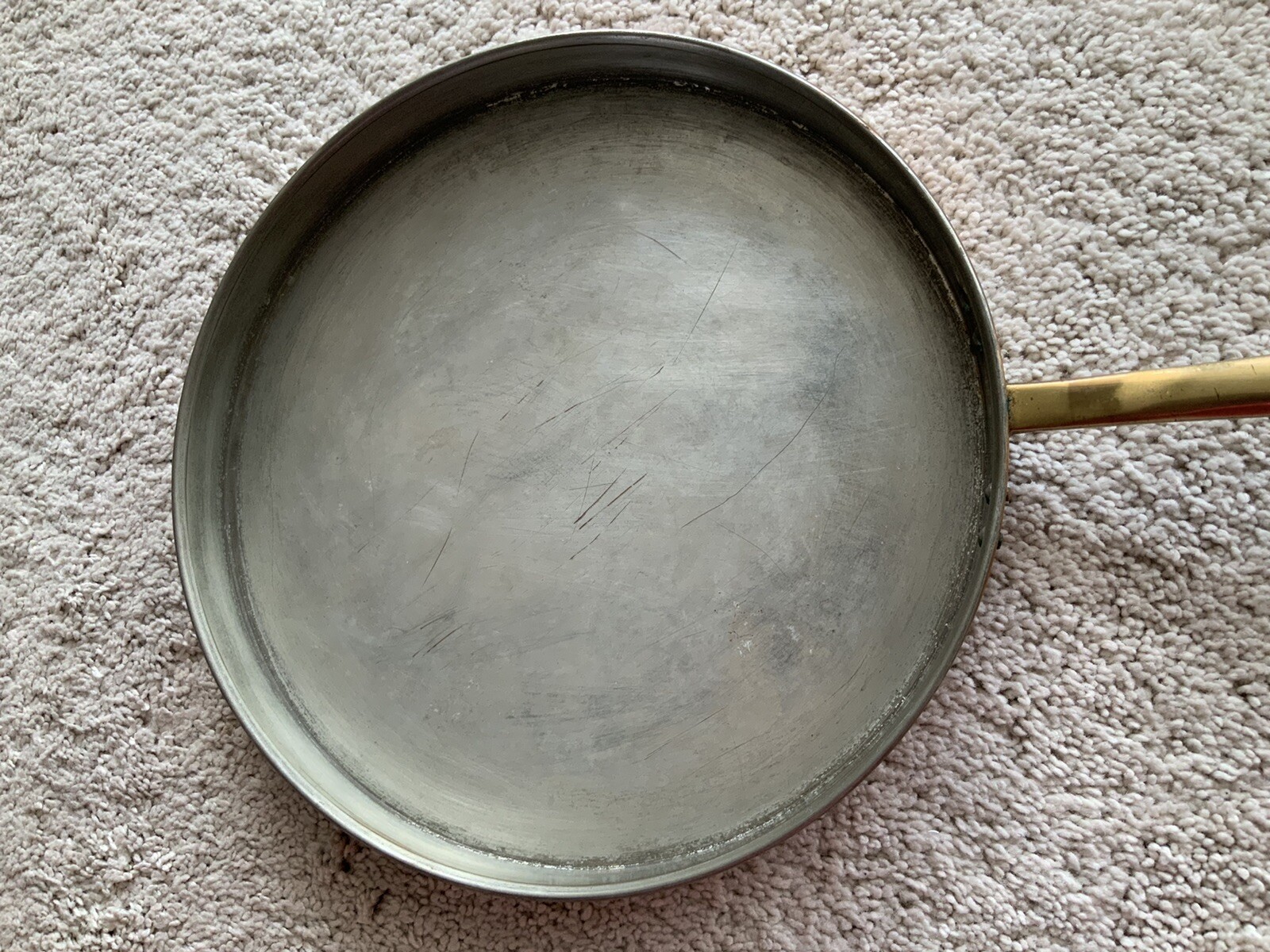 VTG Copral Made In Portugal Copper Crepe Pan 11.25” Wide With Brass 9 ...