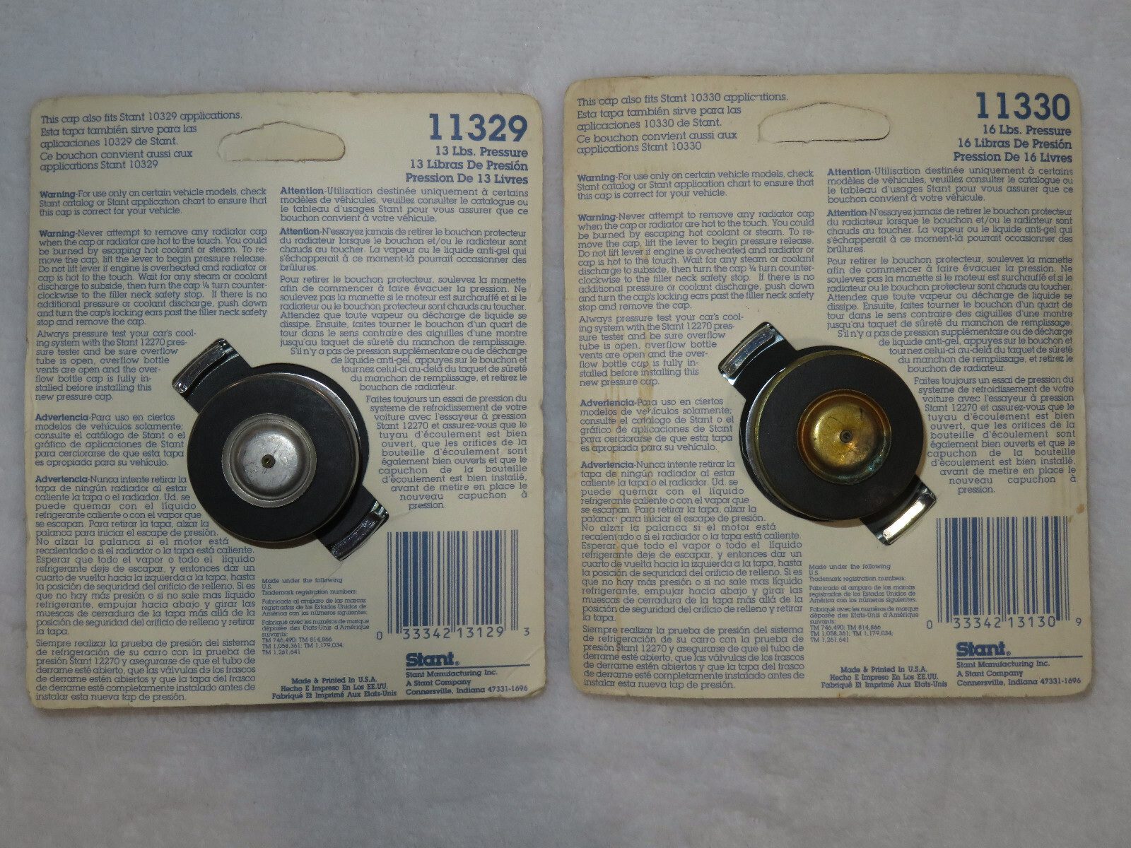 Stant LEV-R-VENT Radiator Cap 11329, 11330 set of 2 | eBay
