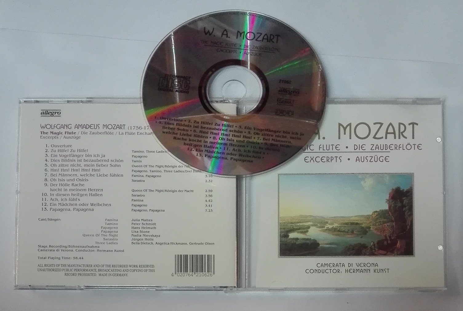 61841 CD - Mozart - Magic Flute Die Zauberflote Excerpts Auszuge | eBay