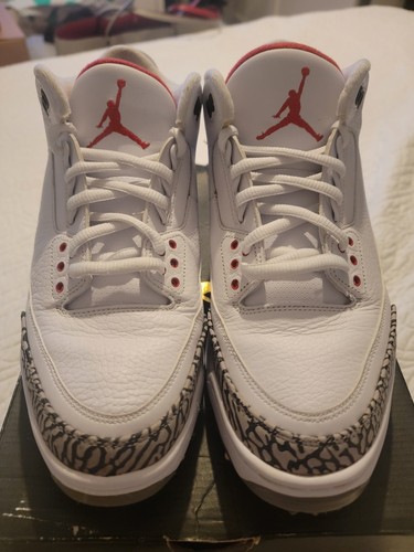 Jordan Retro 3 G Golf Shoes White Cement Black Men's SZ 10 ( AJ3783-100 ...