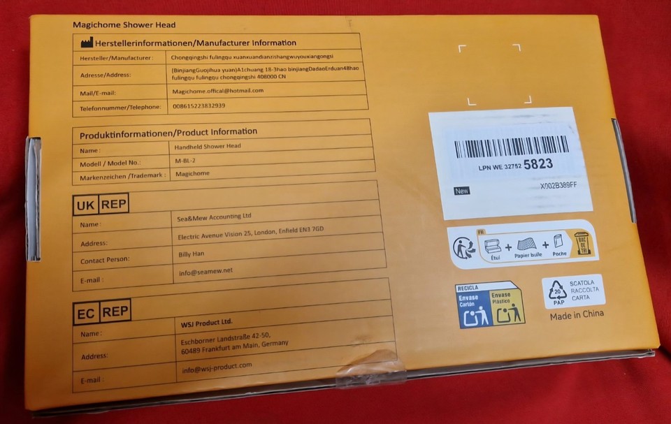 Brand New Magichome Silver Shower Head And Hose - CG B72 | eBay UK