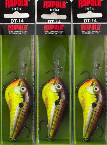(LOT OF 3) RAPALA DIVES TO DT-14 3/4OZ DT14HM HOT MUSTARD CP2201 | eBay