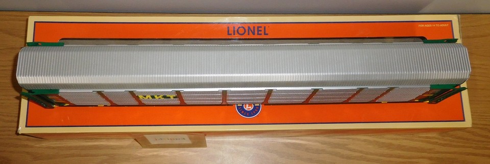 LIONEL 6-84914 MKT MISSOURI KANSAS & TEXAS AUTORACK SCALE 89' TRAIN CAR ...