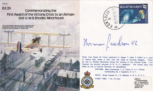 B3c 1st award of Victoria Cross to an airman Signed Norman Jackson VC ...