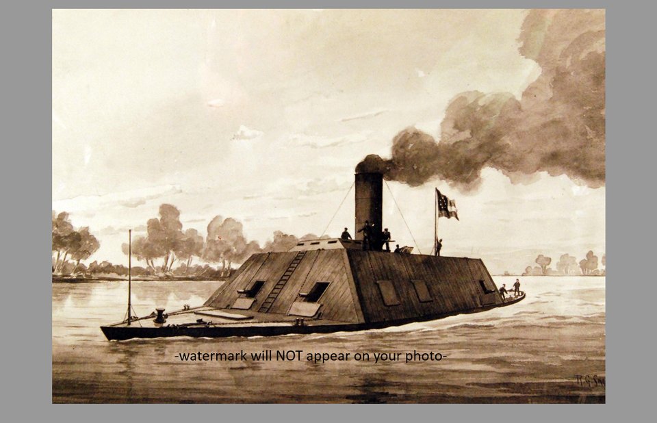 Confederate Civil War Ironclad CSS Arkansas PHOTO Iron Clad Navy Ship ...