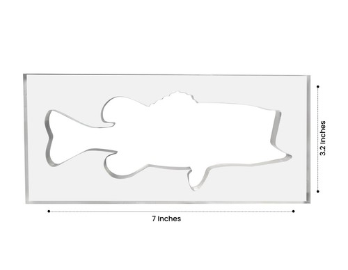 3/8" Thick Largemouth Bass Template for Router Cutouts and Resin Inlays ...