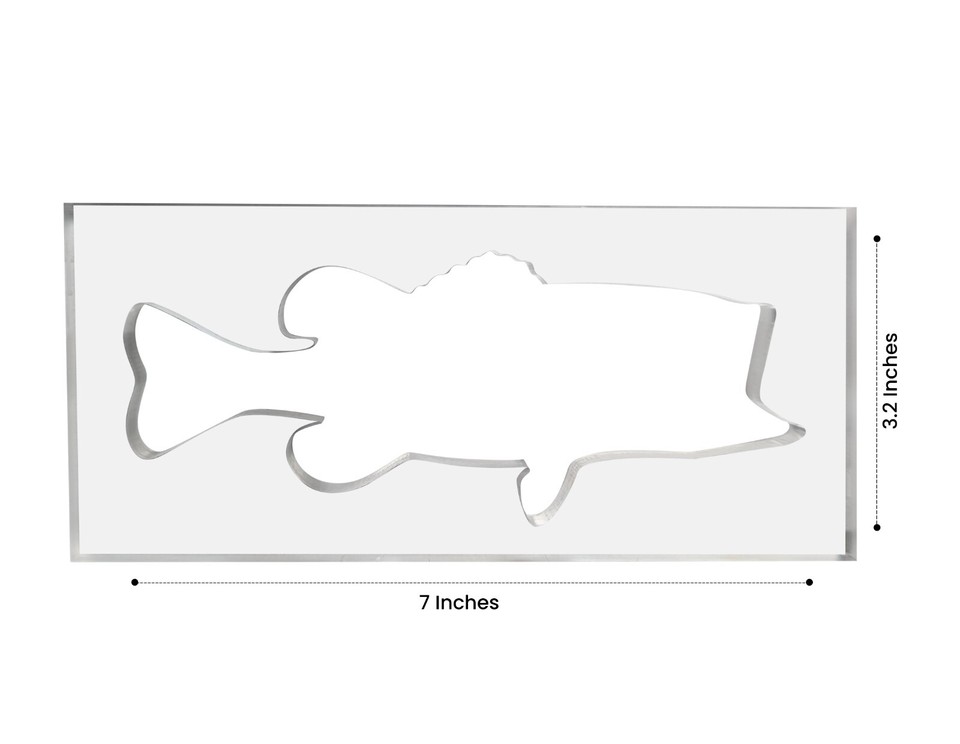 3/8" Thick Largemouth Bass Template for Router Cutouts and Resin Inlays ...