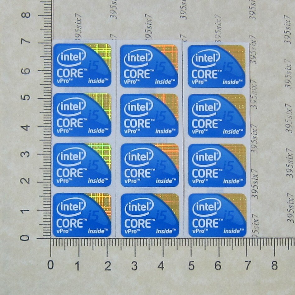 Laptop PC Processor Sticker (1st 3rd 4th 6th 7th 8th 9th 10th Gen) x 12 ...