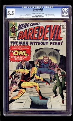 Daredevil #3 1964 CGC 5.5 FN-C/OW High Definition Scans** | eBay