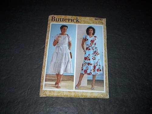 Butterick Pattern 6722 Misses' Tiered Dress 2 Styles / Sleeve ...