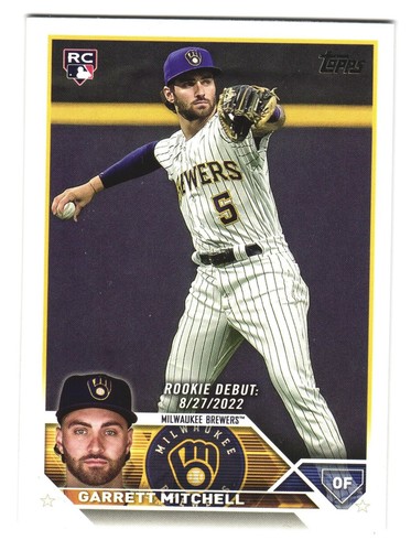 2023 Topps #US148 Garrett Mitchell RC Rookie Debut Card Milwaukee ...