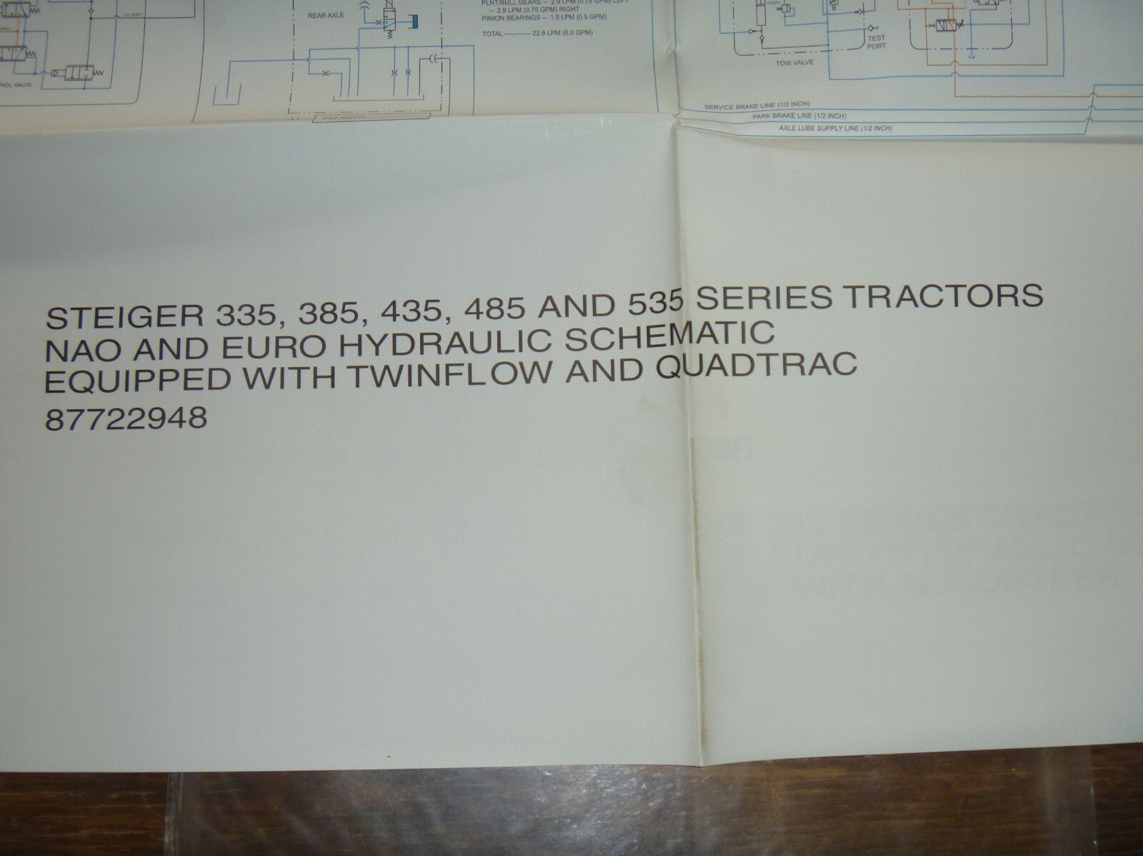 Case Steiger 385 Tractor Twin Quad Hydraulic Schematic Diagram Manual ...