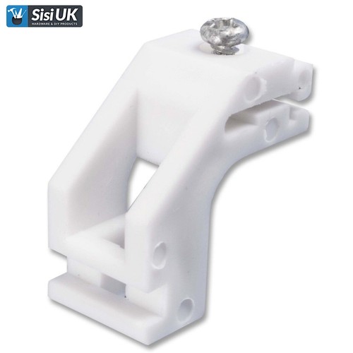 White CURTAIN RAIL TRACK BRACKETS Choose Sologlide/Decorail/Swish Drape ...
