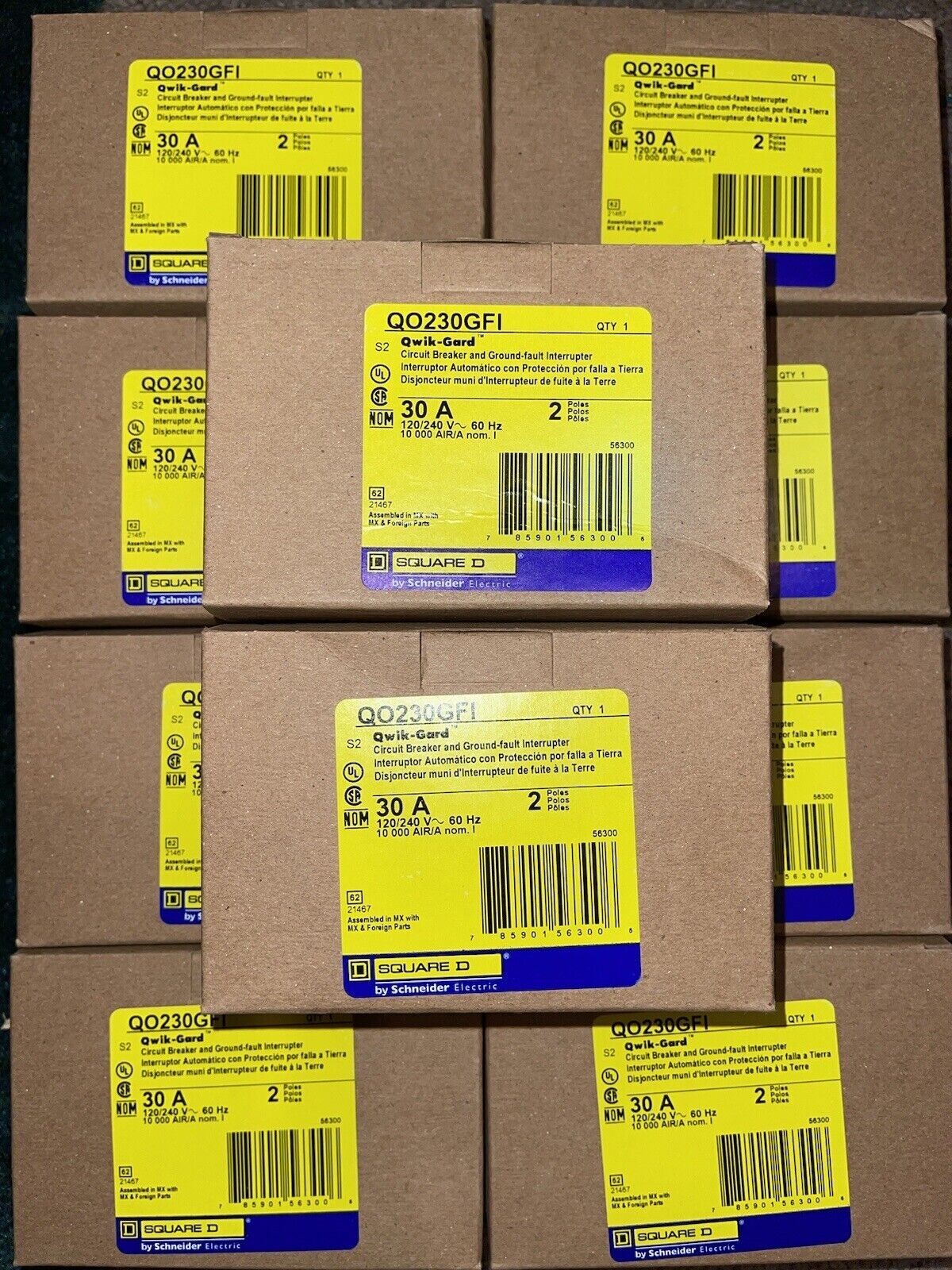 SQUARE D QO230GFI Circuit Breaker 2 POLE 30 AMP GFCI Type QO | eBay