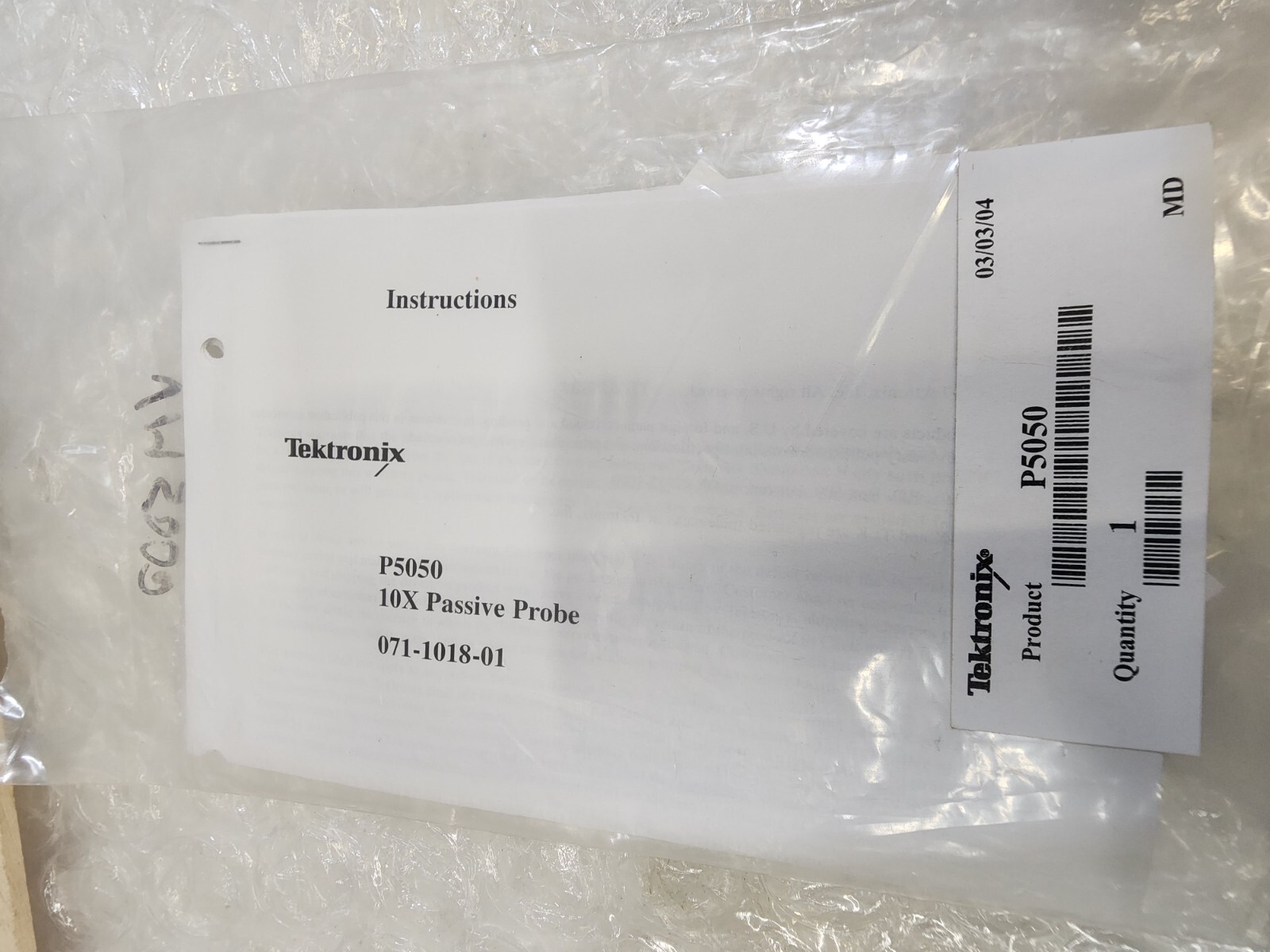 TEKTRONIX PROBE P5050 10X PASSIVE PROBE | eBay
