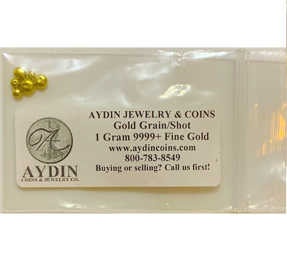 1 gram Refined Pure 24K Gold .9999+ Fine Gold Grain Shot Casting | eBay