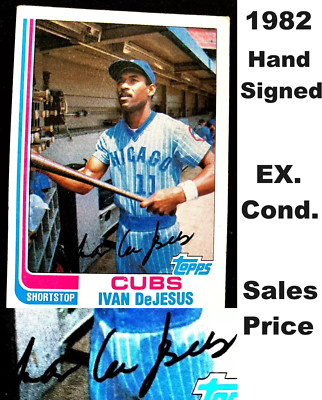 MLB Ivan DeJesus Chicago Cubs Hand, Hard Signed 1982 Topps Baseball ...