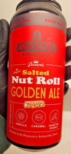 Pearson's Salted Pea Nut Roll Candy 16 Oz Invictus Beer Golden Ale Can ...