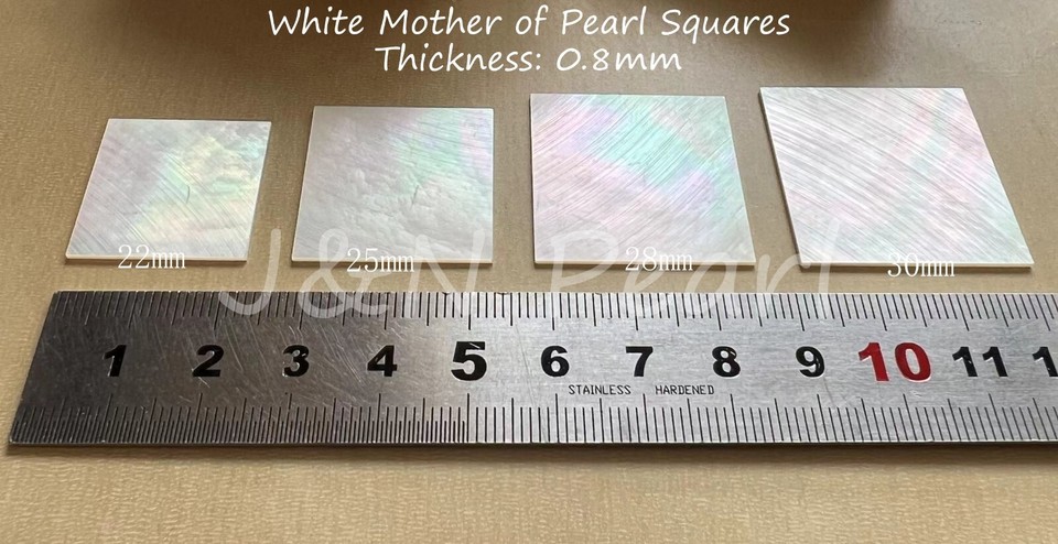 J&N Pearl 2pcs Australian Genuine Solid White Mother of Pearl Inlay ...