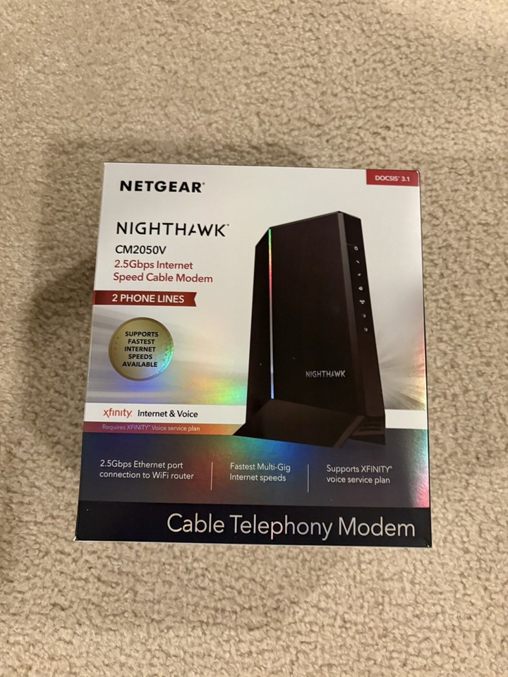 Netgear Nighthawk CM2050V Multi-Gig 2.5Gbps Cable Modem DOCSIS 3.1 | eBay
