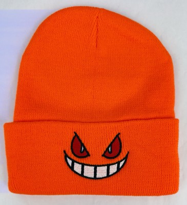 Gengar Beanie Orange One Size Fits Most Skullcap Cap Inspired by ...