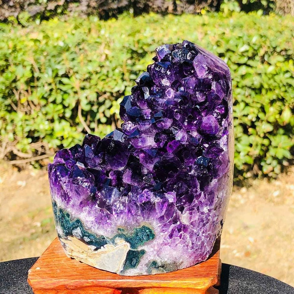 3.3LB Natural Amethyst geode quartz cluster crystal specimen Healing ...