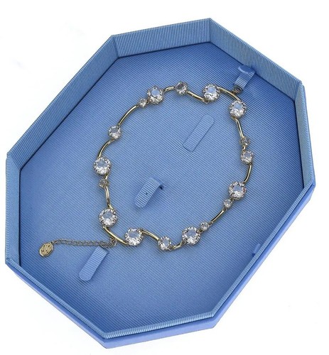 New in Gift Box SWAROVSKI 5620395 Gold Constella Double Bangle bracelet ...