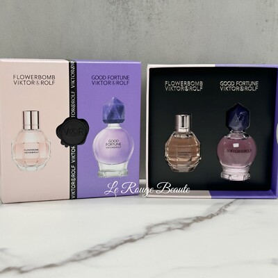 Viktor & Rolf Flowerbomb & Good Fortune Eau De Parfum Travel Gift Set ...