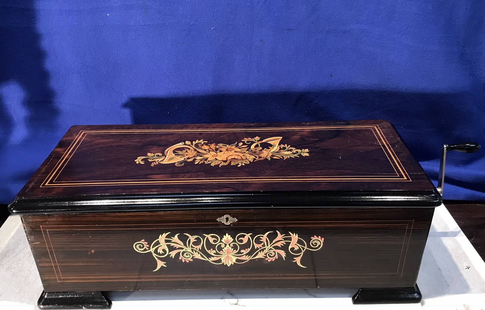 1885 Large Antique Key Wind swiss JACOT’S cylinder music box ,10 Airs ...