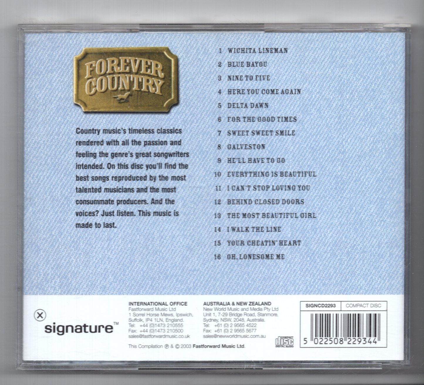 Various Artists - Forever Country [Fast Forward] (2007) for sale online ...