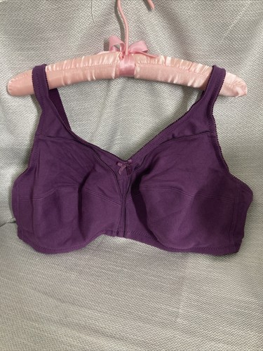 Comfort Choice Women's Size 46B Wireless Leisure Bra Grape Purple | eBay