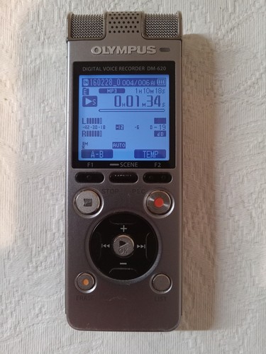 Olympus Digital Voice Recorder DM-620 MP3 WMA PCM USB Direct Tested ...