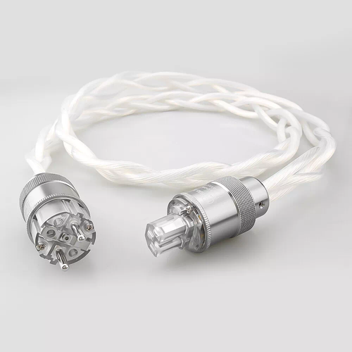Audiophile 5N OCC Silver Plated HiFi Audio Power Cable EU Schuko AC ...
