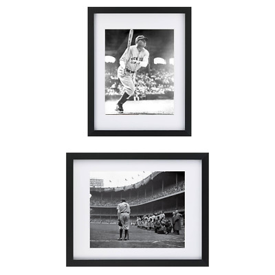 Framed Babe Ruth Baseball New Yankees Set of 2 Print 8X10 Black Frame ...
