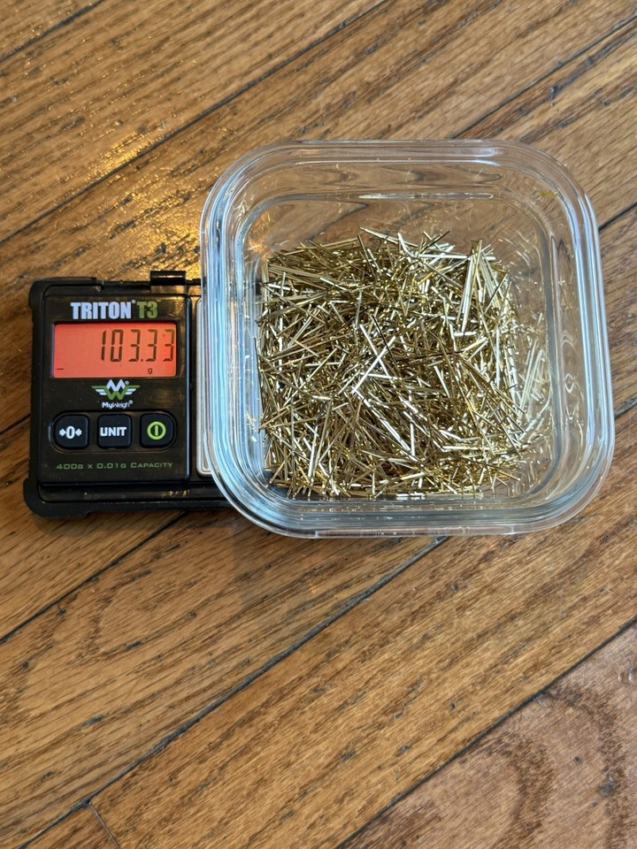 103g Gold Scrap Pins High Yield Gold Scrap Pins 24KT Gold Recovery Gold ...