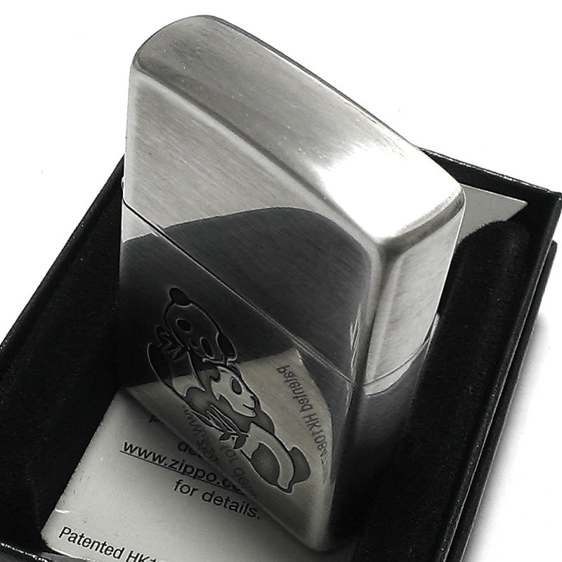 ZIPPO Lighter Panda Twins Animal Cute ZIPPO Cute Silver Ivy Finish ...