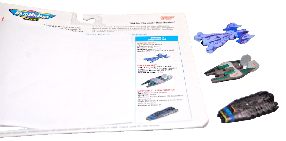 Babylon 5 Micro Machines 1990's Ships Vehicles Lot of 9 Items Vintage ...