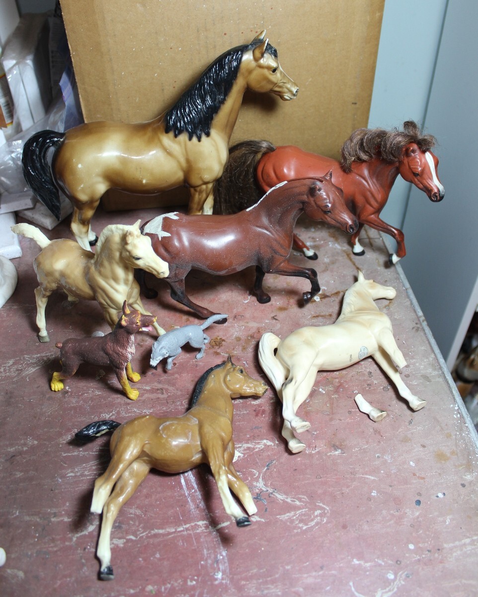 Lot of 8 Breyer Grand Champion Napco ++ Horses Dogs for Custom Body or ...