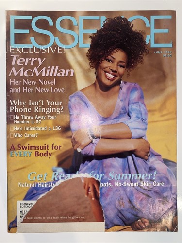 1996 JUNE ESSENCE MAGAZINE - TERRY MCMILLAN. Lknew Inside. Rip On Cover ...