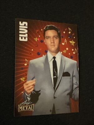 ELVIS RED SHIMMER #D 4/5 2024 LEAF METAL ELVIS PRESLEY ICONS COLLECTION ...