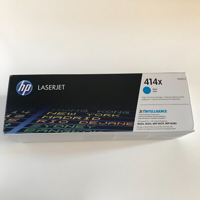HP 414X W2021X Cyan Print Cartridge Genuine OEM Laserjet Toner M454 ...