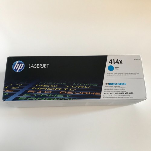 HP 414X W2021X Cyan Print Cartridge Genuine OEM Laserjet Toner M454 ...
