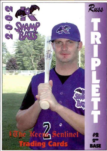 2002 Keene Swamp Bats Team Issue #24 Russ Triplett Clemson Johnston SC ...