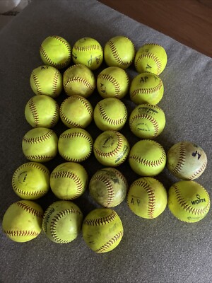 25 Softball Balls Fast Pitch Practice Balls Used ..Free Shipping | eBay