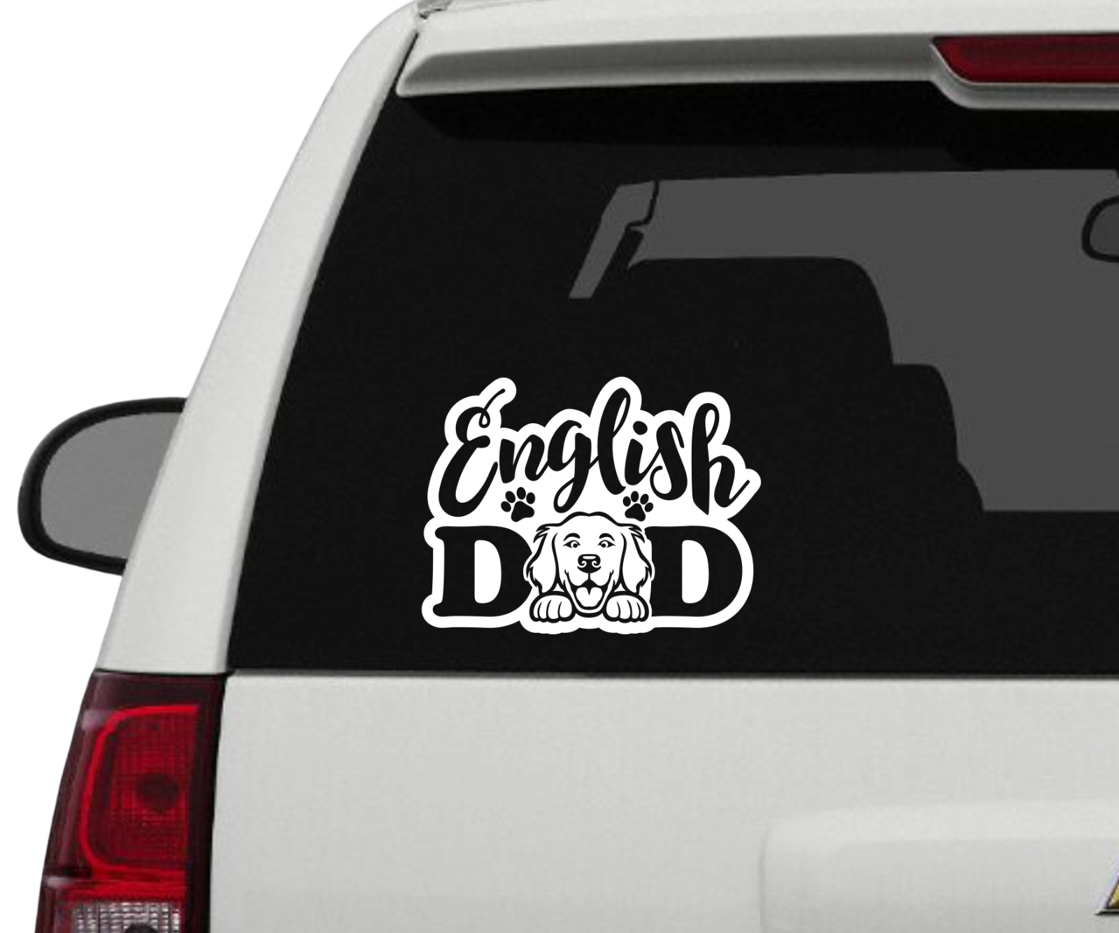 English Dog Dad Vinyl Decal Sticker Car Truck Window Wall Tablet Laptop ...