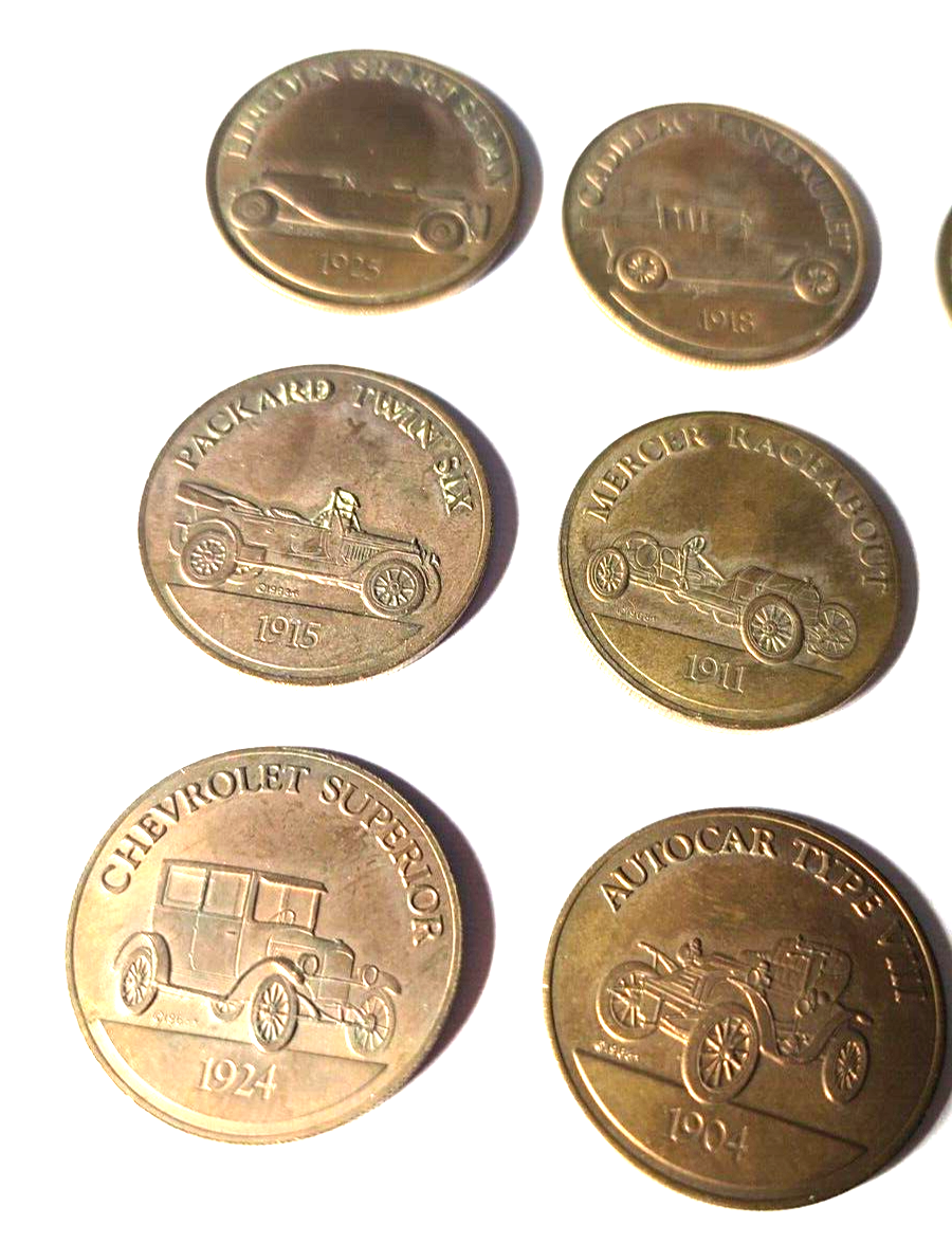 Lot of 15 Vintage Tokens - Classic Car Manufacturer Token Coin Medal ...